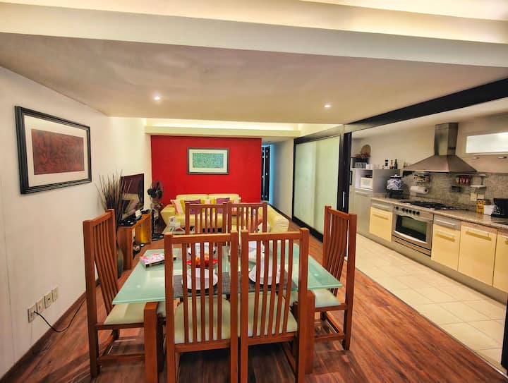 Fantastic Location Ap With Ac, Rooftop Pool, Gym - Mexiko-Stadt