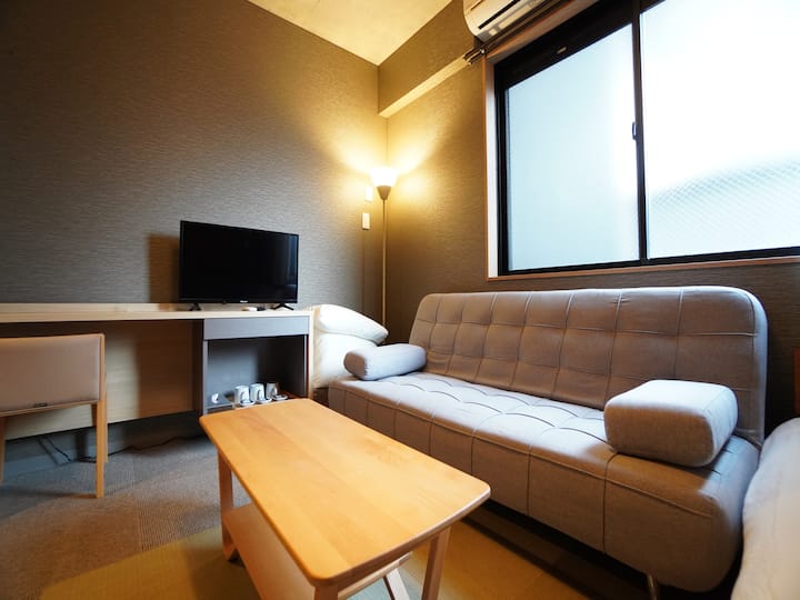 Modern Double Room｜shijo-omiya 2min｜mini Kitchen - Kyoto