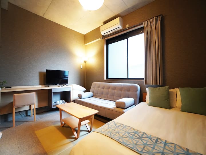 Modern Double Room|shijo-omiya 2min|mini Kitchen - 京都市