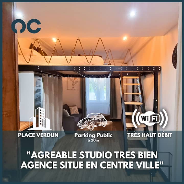 Le Verdun - Agréable Studio En Centre Ville - Pau