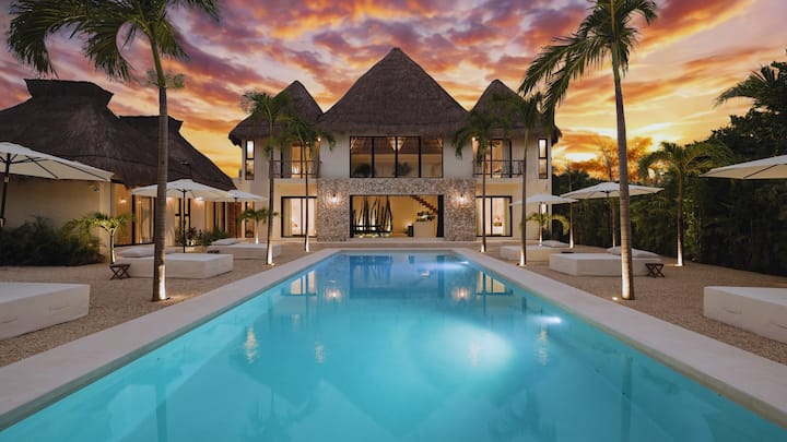 Villa 8 Lits 16 Pax • Pool •Bar •Chef •Driver •Spa - Tulum