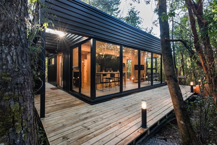 Cabaña Con Tinaja Privada En Terraza Nativo3 Pucón - Pucón