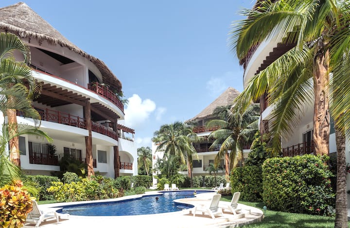 #1 Beautiful Boho Luxury 3 Bdr, 10 Pax, Gym, Pools - Playa del Carmen