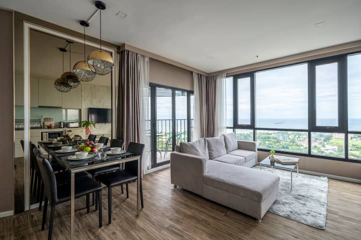 360° Seaview/2br (22f)sriracha Beach By น้องมังคุด - Si Racha