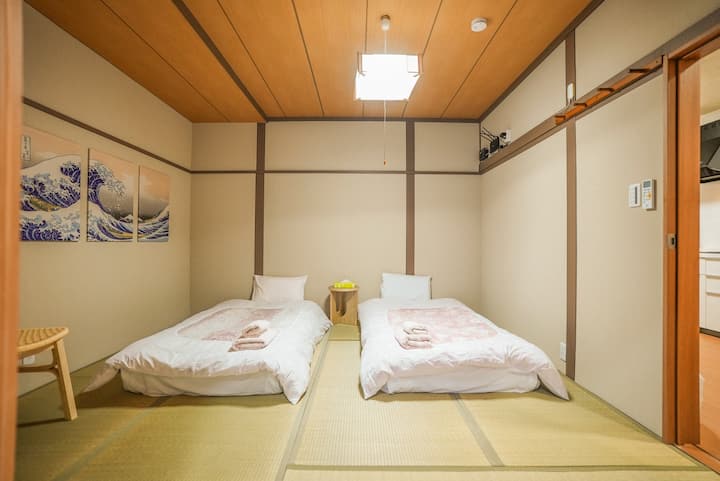 浅草独栋日式别墅，步行浅草寺10分钟，三套卫浴 - Ueno