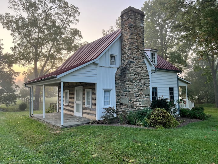 Historic Wheatland Log Cabin - Walsh Family Wine, Purcellville