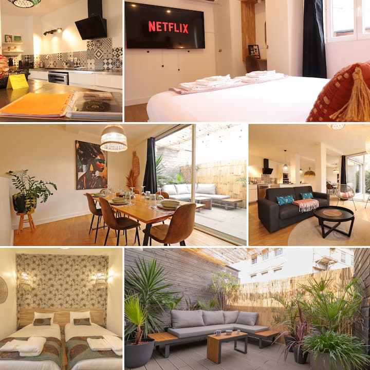 Confort, Afrobohome Pour 4/6 Pers, Garage Privé - Nîmes
