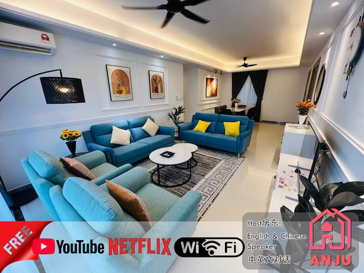 Serene Seaview 4br Unit R&f Seine Region By Anju - Johor Bahru