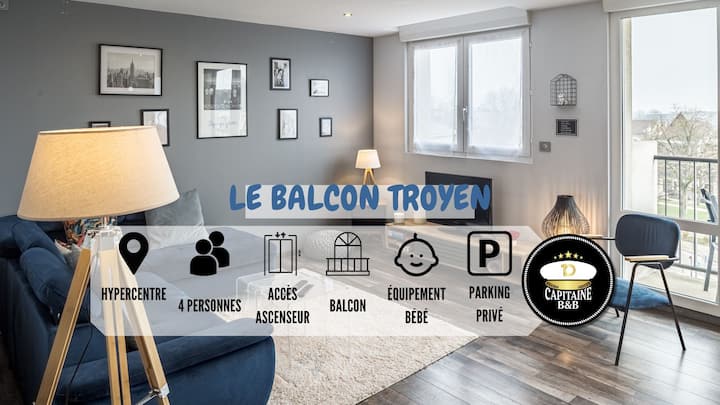 Le Balcon Troyen - Proche Hypercentre - 4 Pers. - Troyes