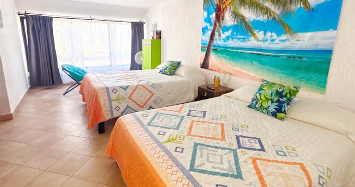 Cozy Studio With Ac - Pool Access In Cancun Beach - Cancún