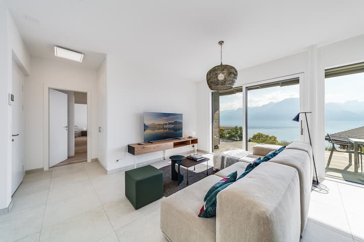 Lake & Mountain Views | Modern Luxury In Glion - Vevey