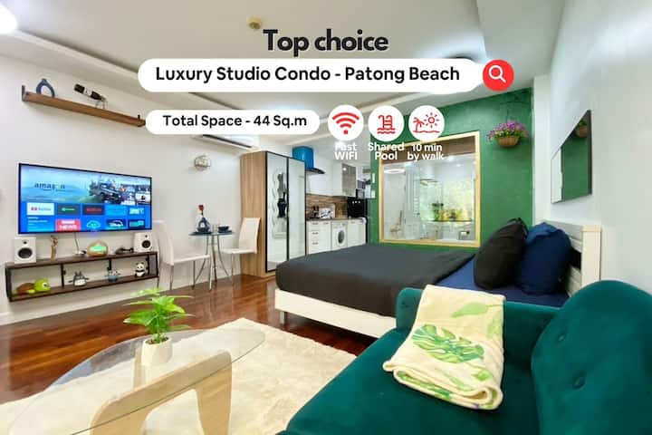 Luxurious Studio Condo - Views & Modern Amenities - Pa Tong