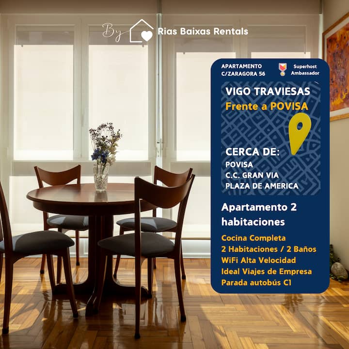 Zonapovisa /2hab-4pax/ Wifi ツ Rias Baixas Rentals - Vigo