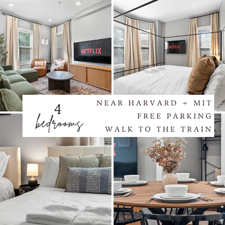 New Near Harvard+mit| Free Parking | Walk To Train - Boston, MA
