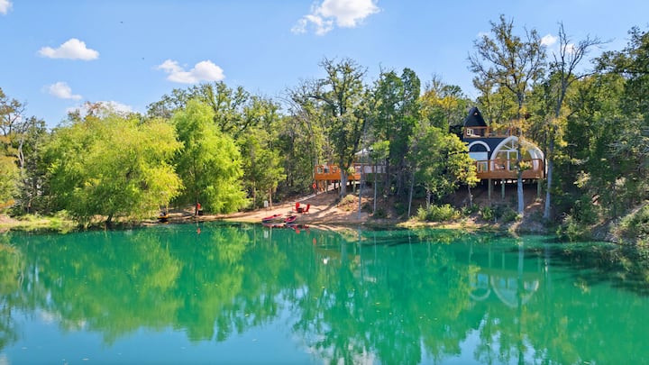 Lake Front Sky Castle Domes | Kayaks & Fishing - Elgin, TX