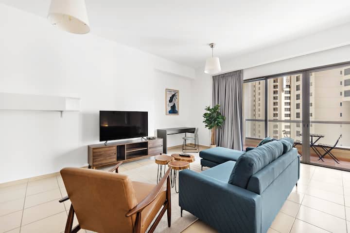 Sleek Studio In Jbr With Pool & Dubai Skyline View - Dubai Marina