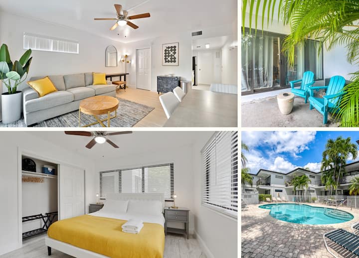 King Bed W Pool - Beach & Shops! - Fort Lauderdale
