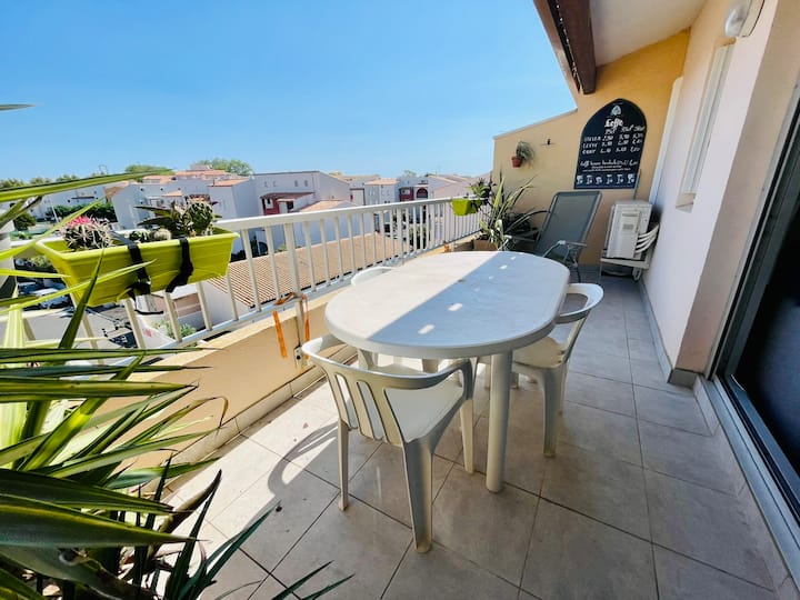 "L'archipel" 4/6 Pers. Parking+piscine+clim+wifi - Agde