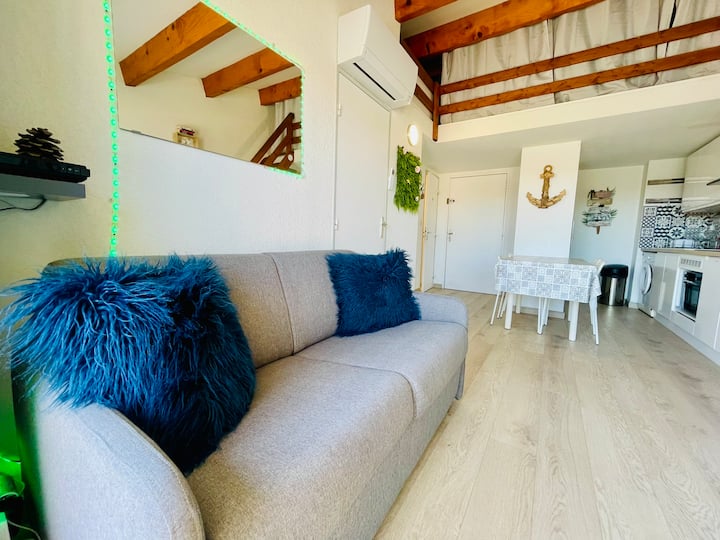 L'archipel 100 M Plage Parking+piscine+clim+wifi - Agde