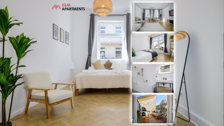 4 Br | Zentral | Geräumig | Altbau | Wifi | Küche - Wiesbaden-Sonnenberg