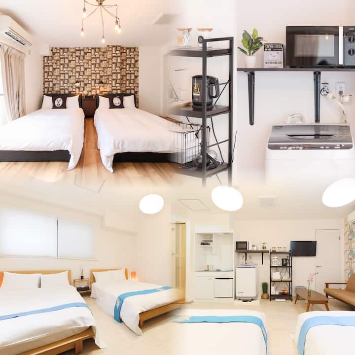 Osaka Shinsaibashi Kuromon Elevator 2room 8ppl Usj - Osaka, Japan