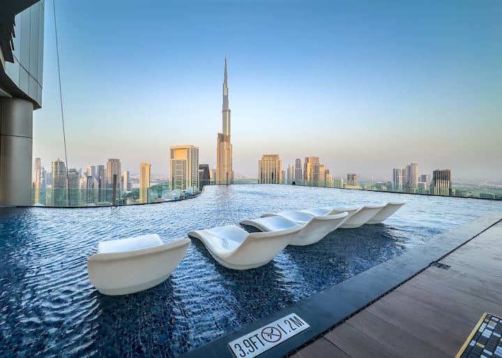 Sky Pool Gem|iconic Burj Khalifa Views|downtown - Dubaï