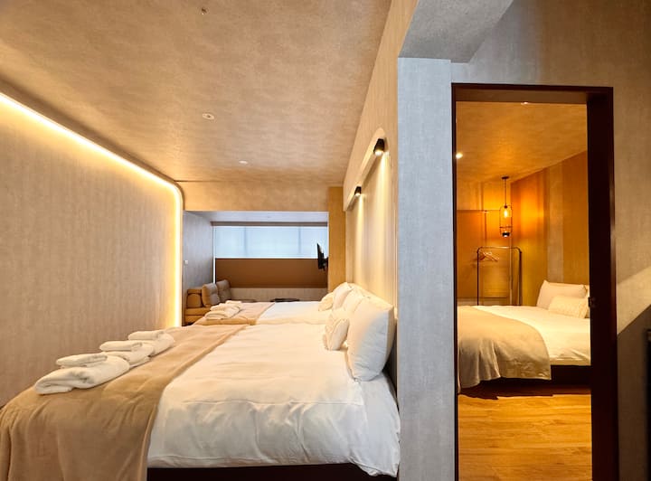 L2 North Bus High-end 1 Bedroom Family Apartment Simple Kitchen Washing And Drying 3-8 People - 板橋區