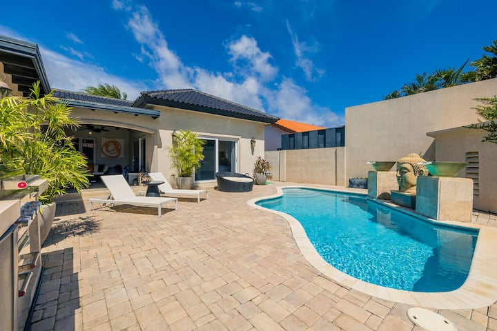 Opal Oasis|oceanview Rooftop|bbq|pool|3 Min->beach - Aruba