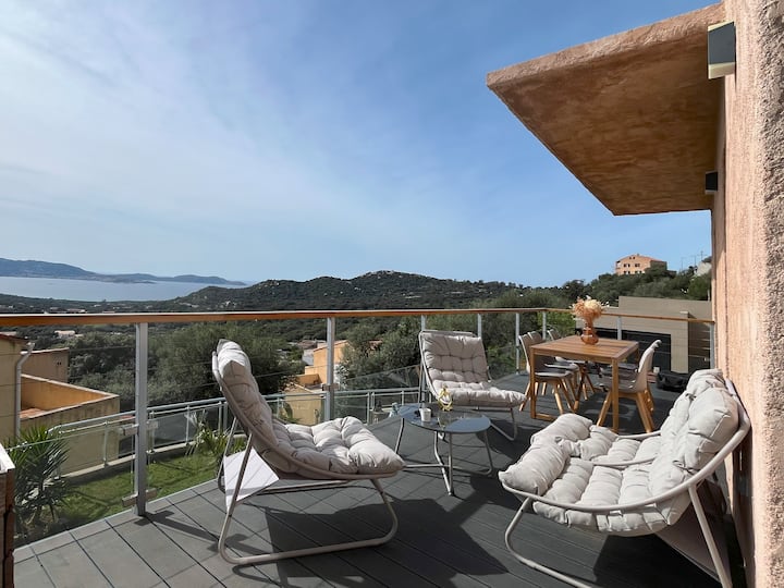 Appartement Vue Mer Panoramique - Lumio