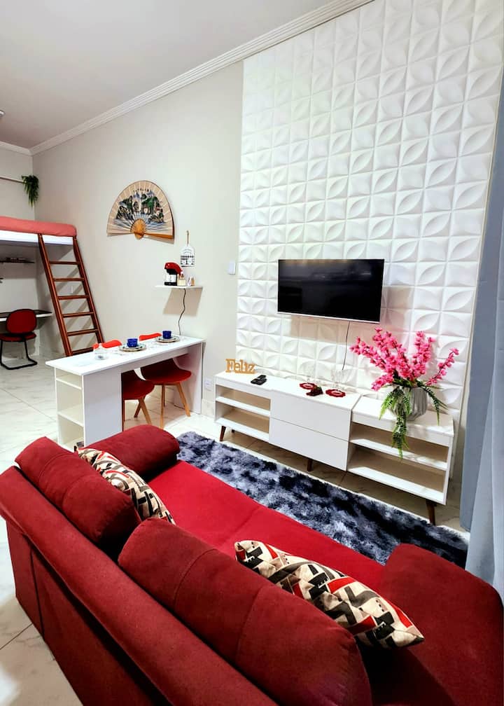 Loft Charmoso (4) • Cozinha • 6km Shopping - Uberlândia