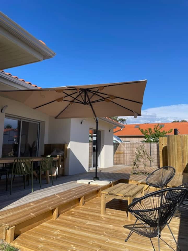 Mimizan Plage Villa Cosy 4* Prox Plage, Clim, Wifi - Mimizan