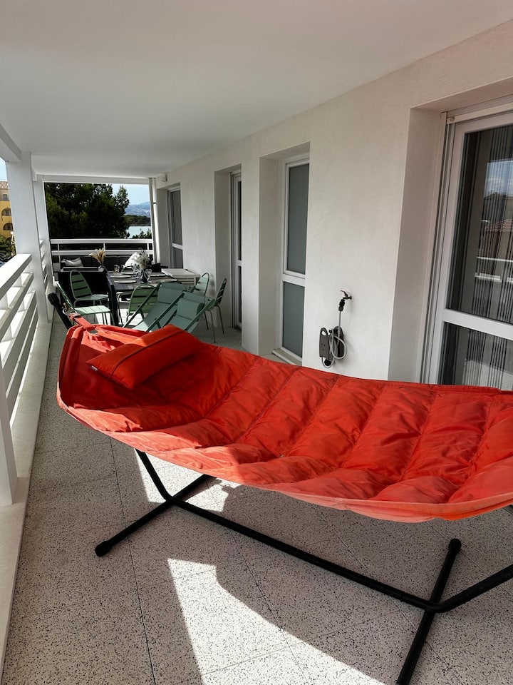 T3 Cosy Clim Wifi Terrasse Plage 5 Mn - Leucate