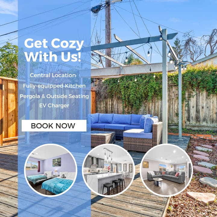 Sunny Santa Clara Home With Pergola | Ev Charger - 聖塔克拉拉