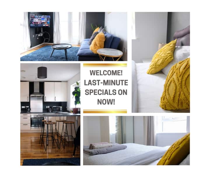 Lord St Apartment | 3 Guests | Free Parking & Wifi - Salford