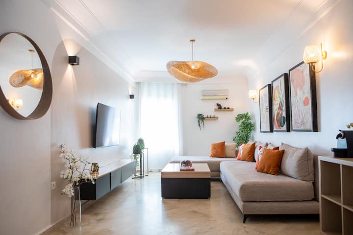 2 Ch, A/c, Parking, Fibre, Ascenseur -Arribat Mall - Rabat