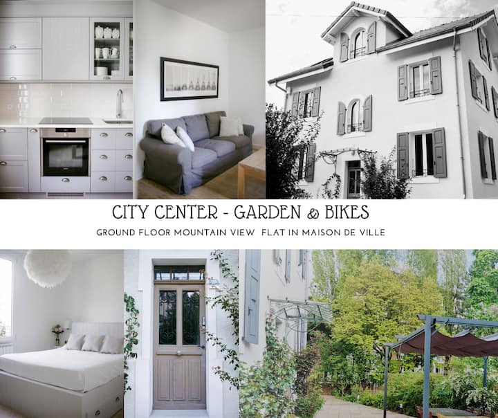 T3 Dans Villa Vue Montagne, Jardin & Vélos - Annecy