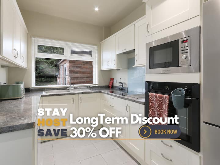 Long-stay | 30% Off | 4 Bed House | Free Parking - Rotherham