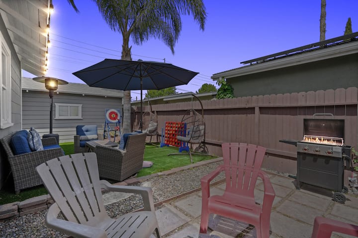 Firepit, Game Room & Bbq - Family-friendly Home - Long Beach, CA