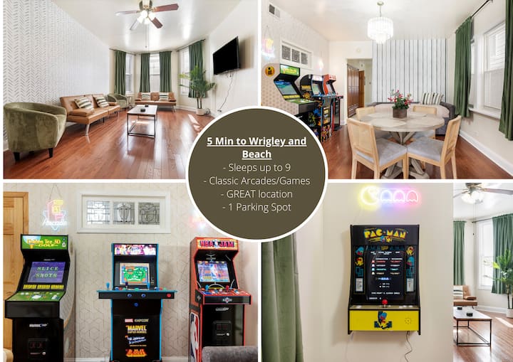 Minutes To Lake & Wrigley Garage Parking Sleeps 10 - Chicago