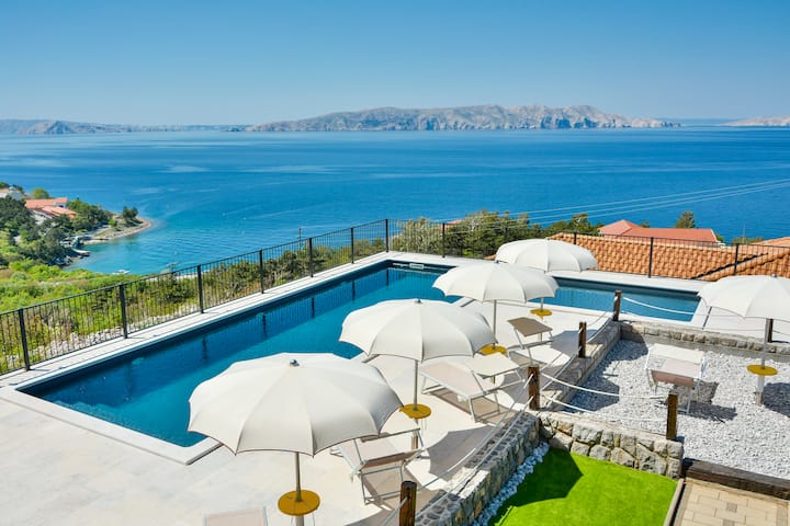 Sea View 2:apartment With Pool & Breathtaking View - Senj