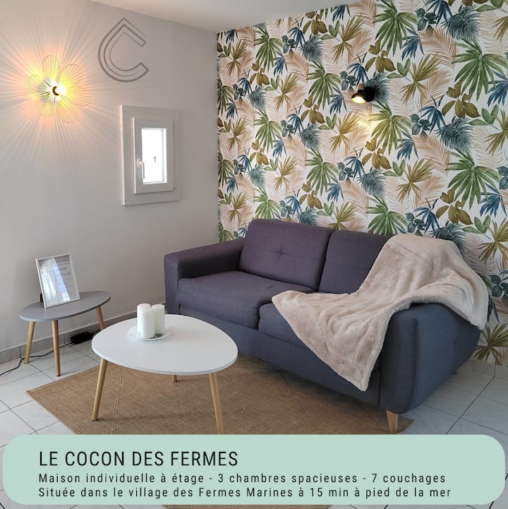 Le Cocon Des Fermes - Maison T4, 7 Pers + Piscine - Bretignolles-sur-Mer