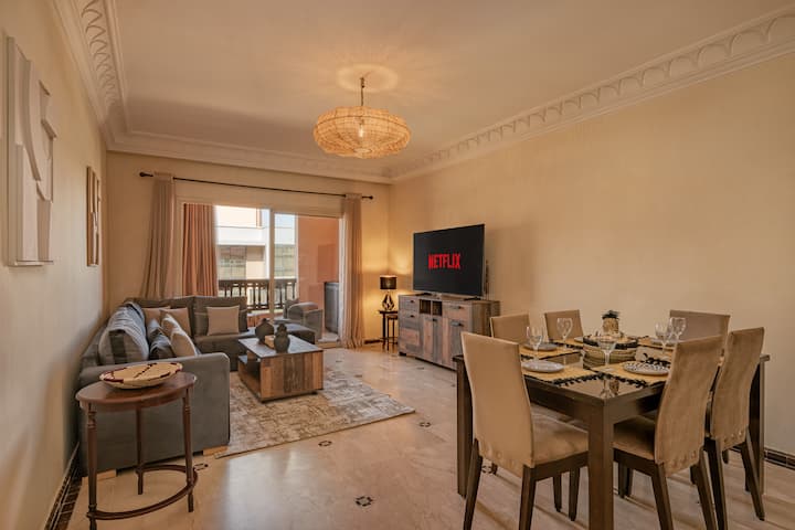 Modern 2br Apt- Pool- Hivernage- Walk To Mall - マラケシュ