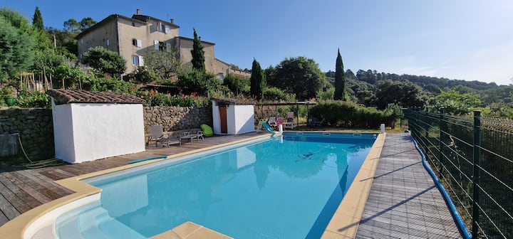 Cévennes Gard Hameau Familial, 16 Pers, Panorama - Gard
