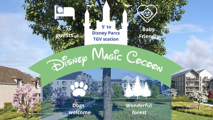 Disney Magic Cocoon|12 Persons|baby & Dog Friendly - Disneyland Paris