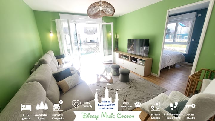 Disney Magic Cocoon|12 Persons|baby & Dog Friendly - Disneyland Paris