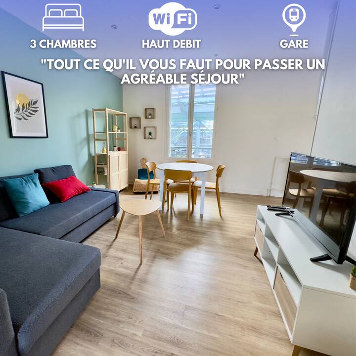 Spacieux Appartement 3 Chambres Au Pied De La Gare - Amiens