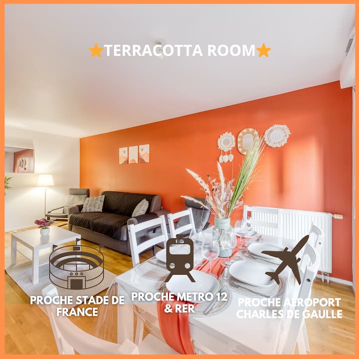 Terracotta Room-terrasse & Proche Stade De France - Gennevilliers