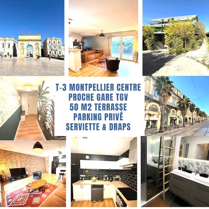 Montpellier Centre – T3 Avec Terrasse & Parking - Le Zénith de Montpellier