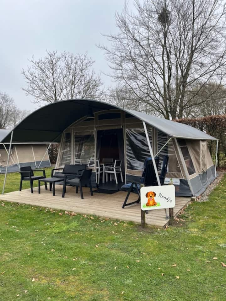 (20) Lodge Tent Hondje Met Privé Sanitair - Uden