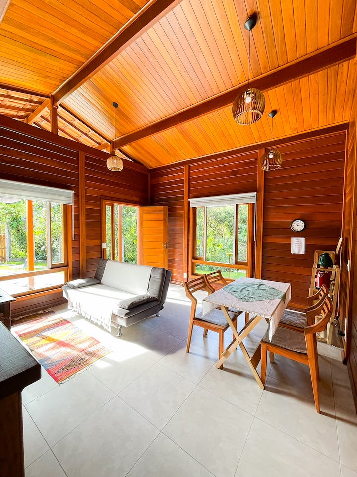 Cabana Na Praia Com Ofurô E Ar Junto à Natureza - Bertioga